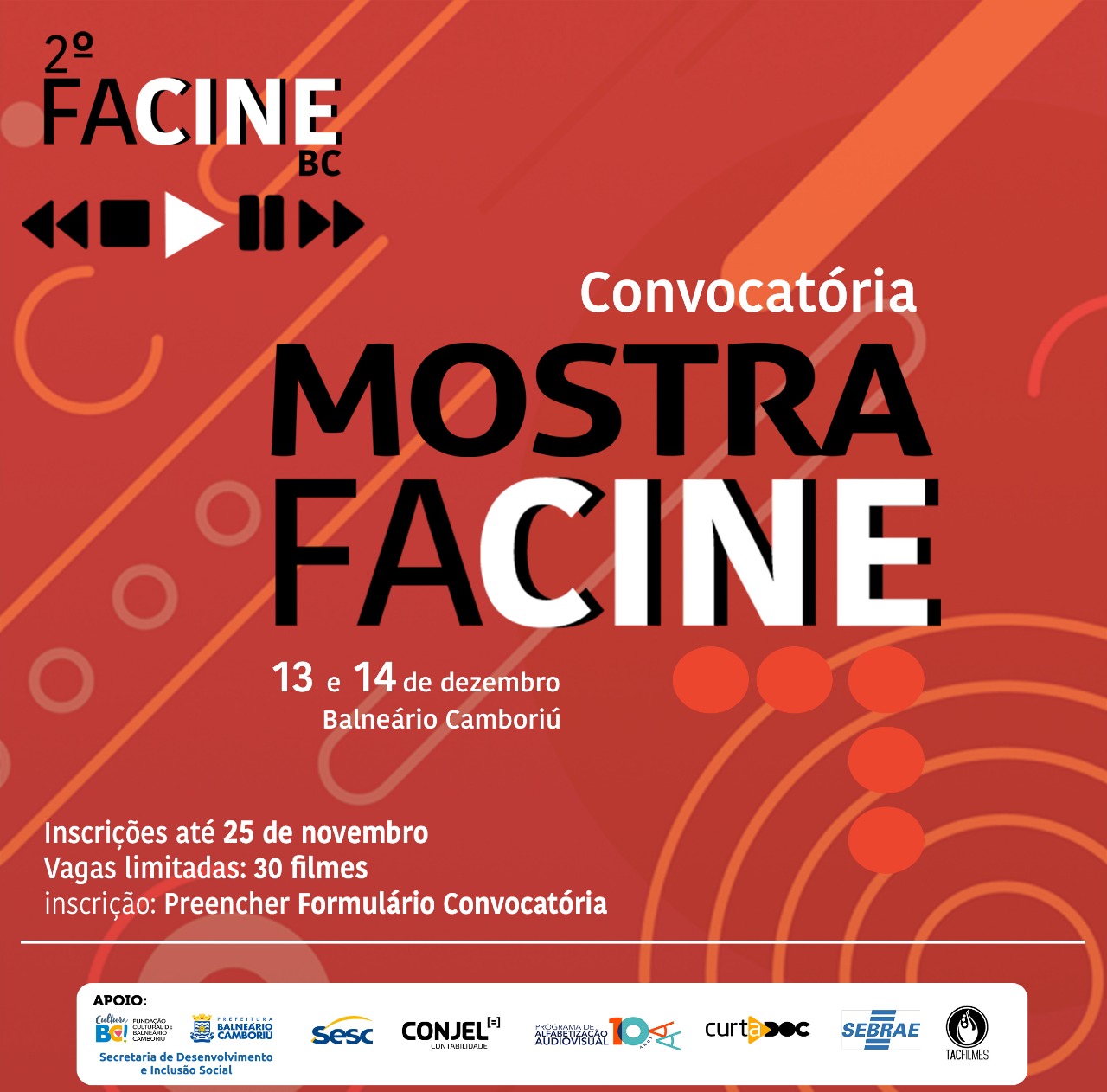Inscrições para a Mostra Facine estão abertas até 25 de novembro