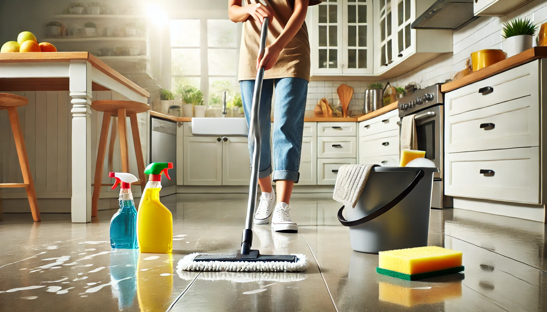 Segredos para um Chão de Cozinha Sempre Brilhante e Limpo