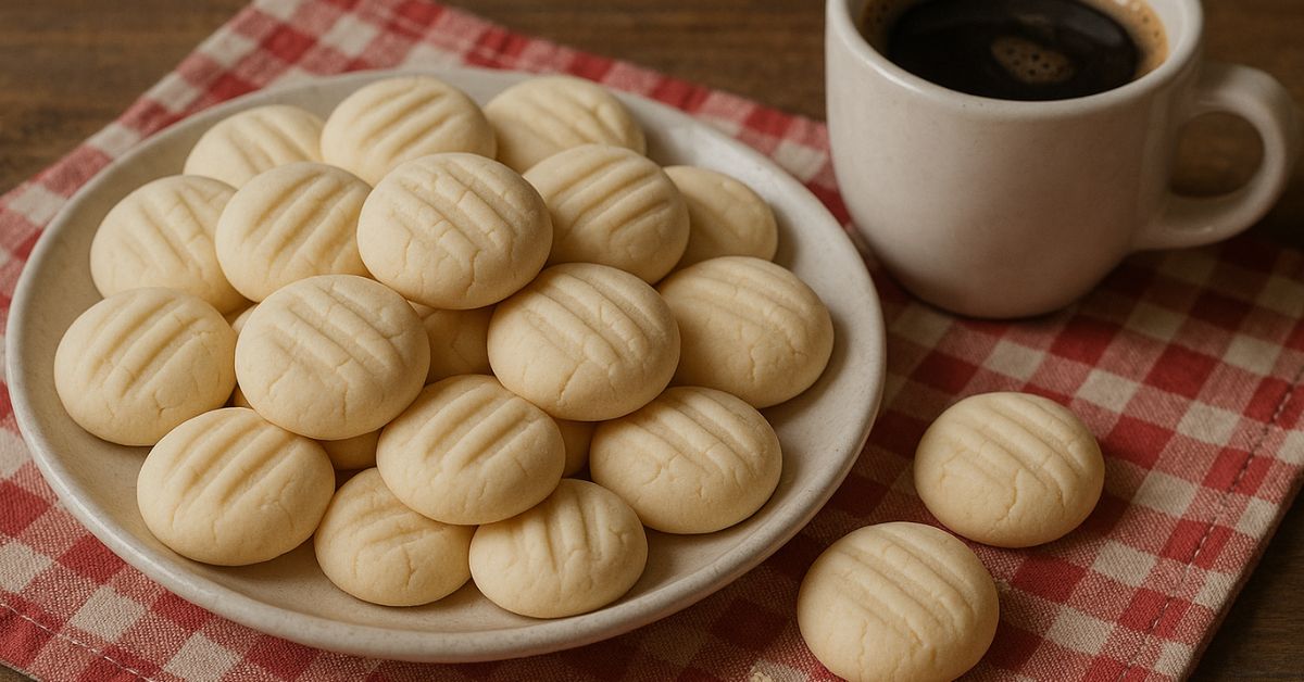 Biscoitinho amanteigado com leite condensado que derrete na boca