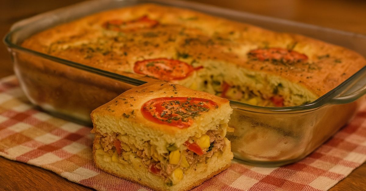Torta de atum de liquidificador fofinha e fácil de fazer